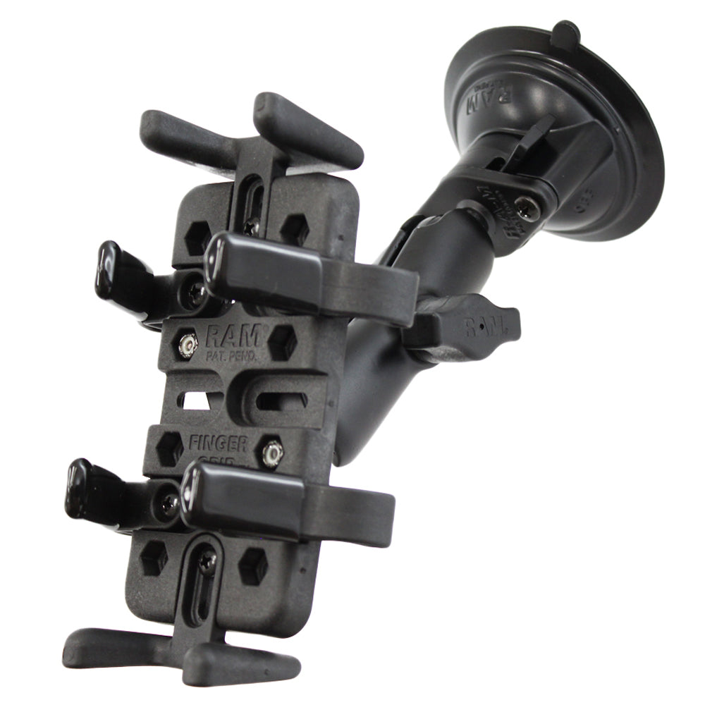 RAM Mount Universal Finger Grip Holder Suction Cup Mount RAMB166UN4U ...