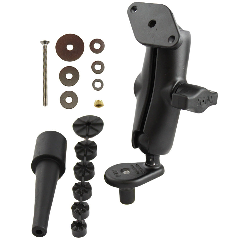 RAM Mount Fork Stem Motorcycle Base wDouble Socket Diamond RAMB176U ...