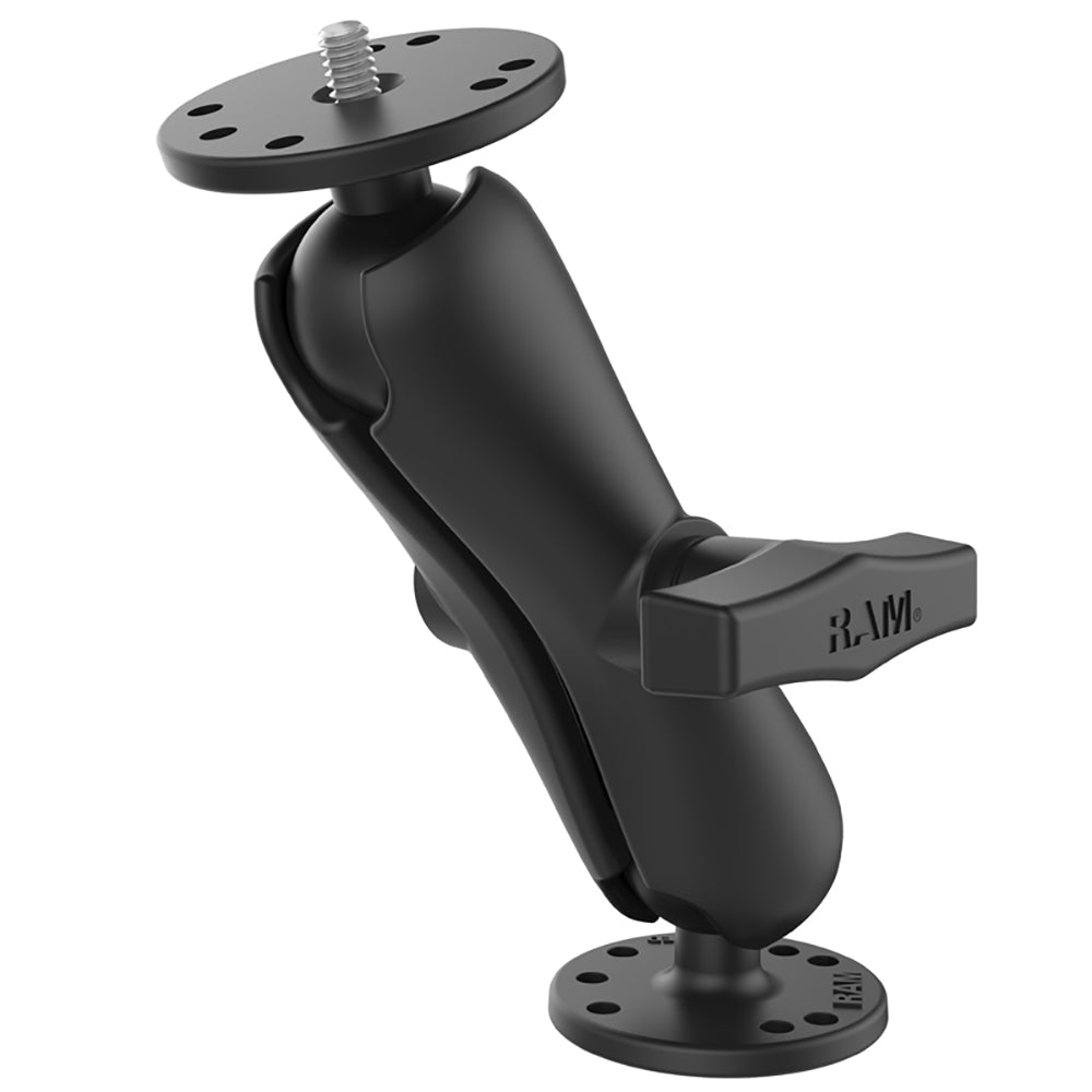 RAM Mount RAM Double Ball Mount w1420 Male Thread Medium Arm RAM101AU ...